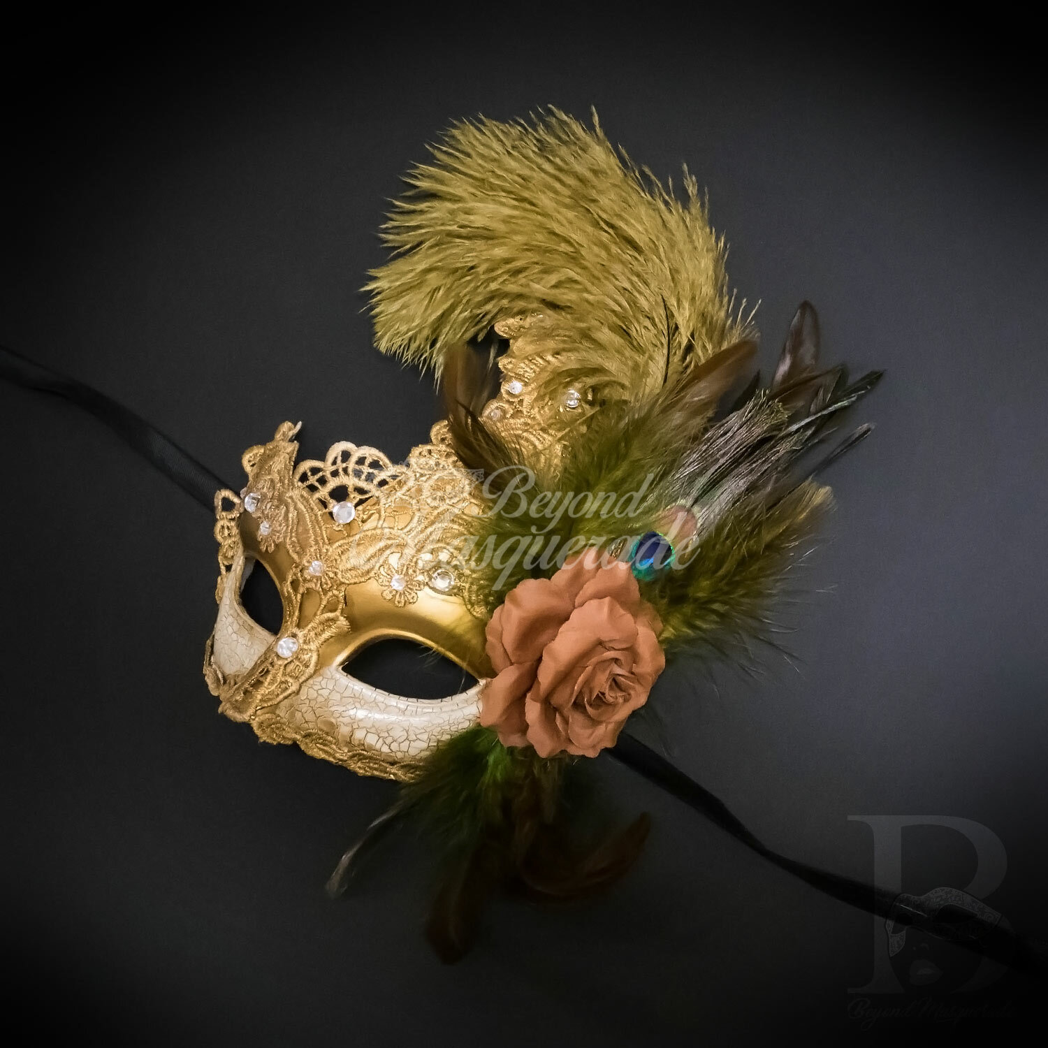 Venezianischer Brokat Spitze Karneval Abschlussball Maskerade Ball ...