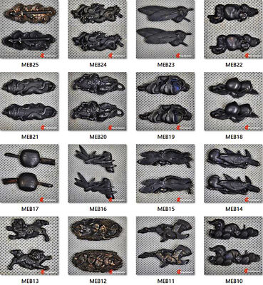 Matte Black Iron Menuki for Japanese Sword Katana Wakizashi Tanto Parts ...