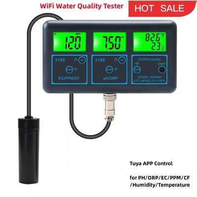 BLE-3188 7-In-1 WiFi Water Quality Tester Online Water Monitor for PH ...