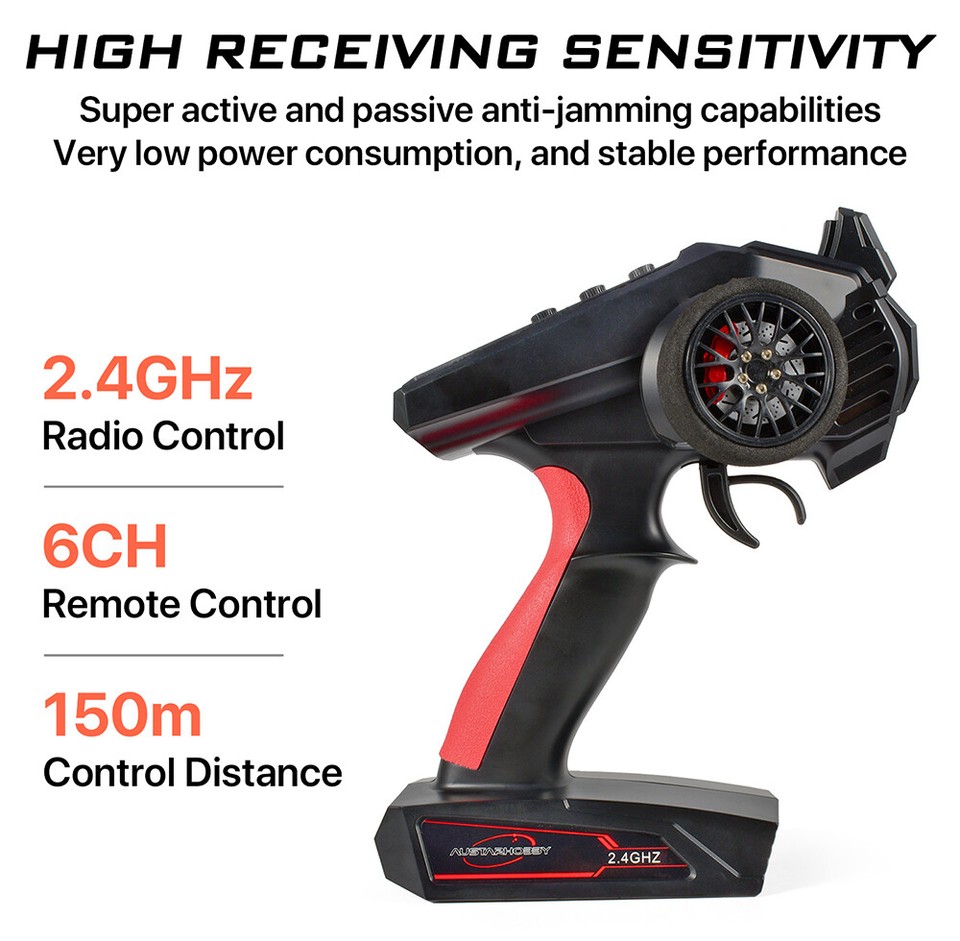 Austar AX-X6 6x6 RC Crawler 1/10 RC Car 30KM/H 2.4G 6WD 6CH Remote ...