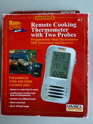 MAVERICK Remote Redi Check Wireless Cooking THERMOMETER With Two Probes ...