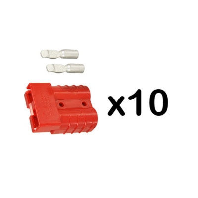 RED Anderson Plug 50 Amp Power Connector GENUINE Ten Pack Car Camper ...
