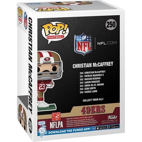 Christian McCaffrey Funko Pop! NFL Vinyl Figure #250 San Francisco ...