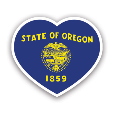 Oregon Heart Sticker Decal - Weatherproof - or love pride raised local ...