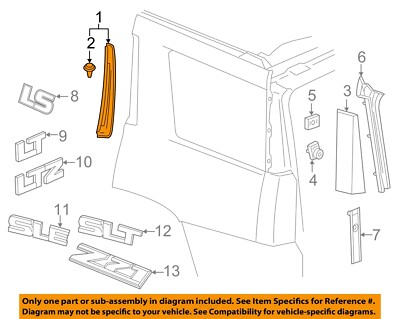 GM OEM 15-20 Escalade Quarter Panel Exterior Trim-Front Molding ...