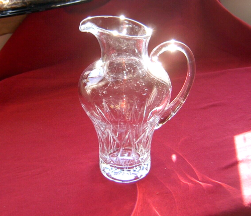 Block Crystal Hand Cut Mouth Blown Pitcher, 1.5 Liter, 11" Tall, 8 ...