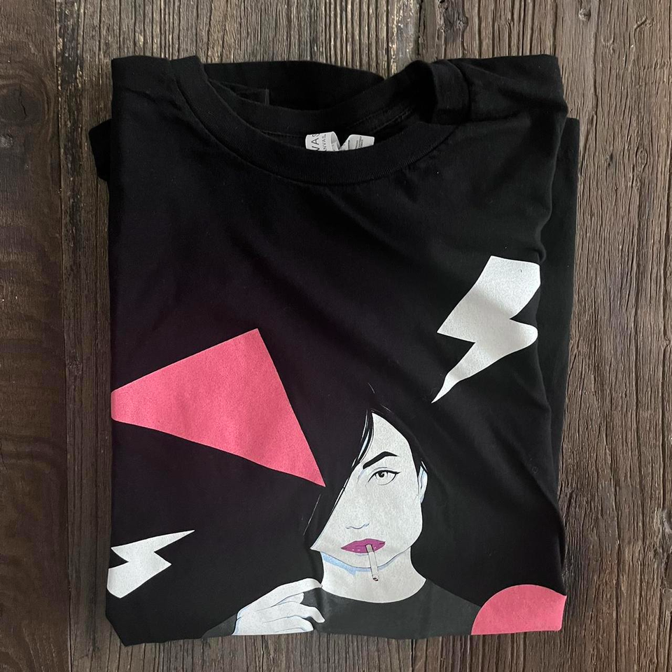 Emarosa Peach Club Shirt Emo Band Tee 80s Large Patrick Nagel | eBay