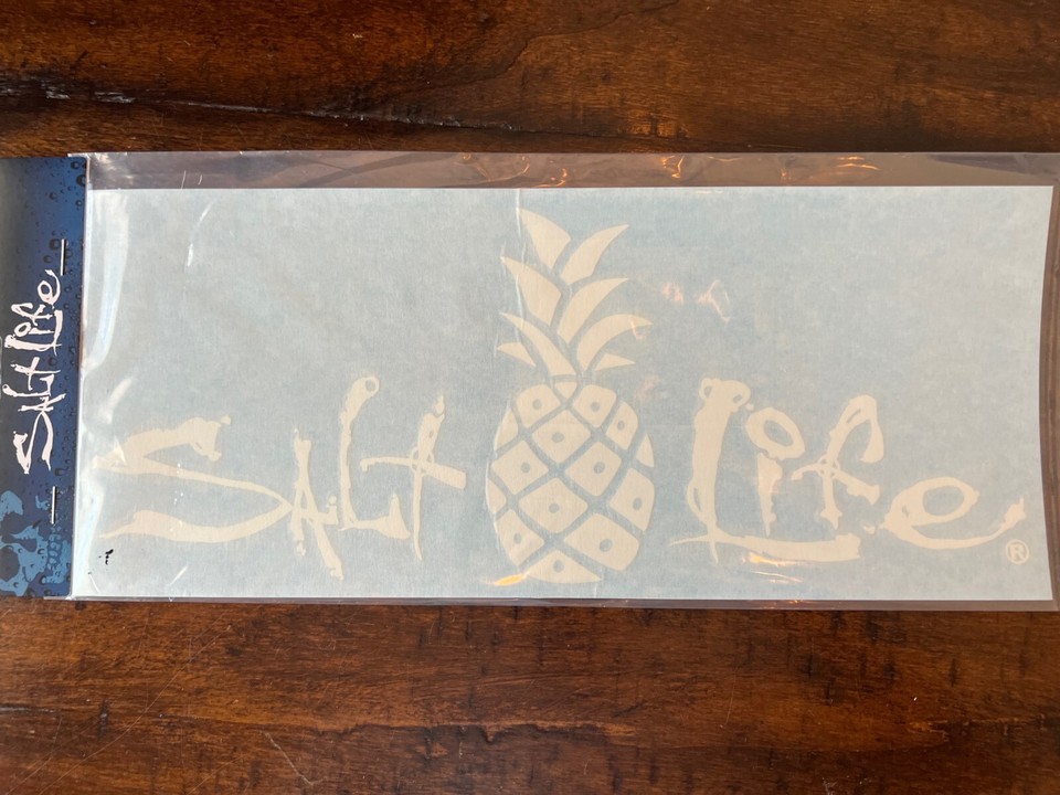 SALT LIFE Sticker Decal 12" PICK ONE Palm Pineapple Starfish Siren Crab ...