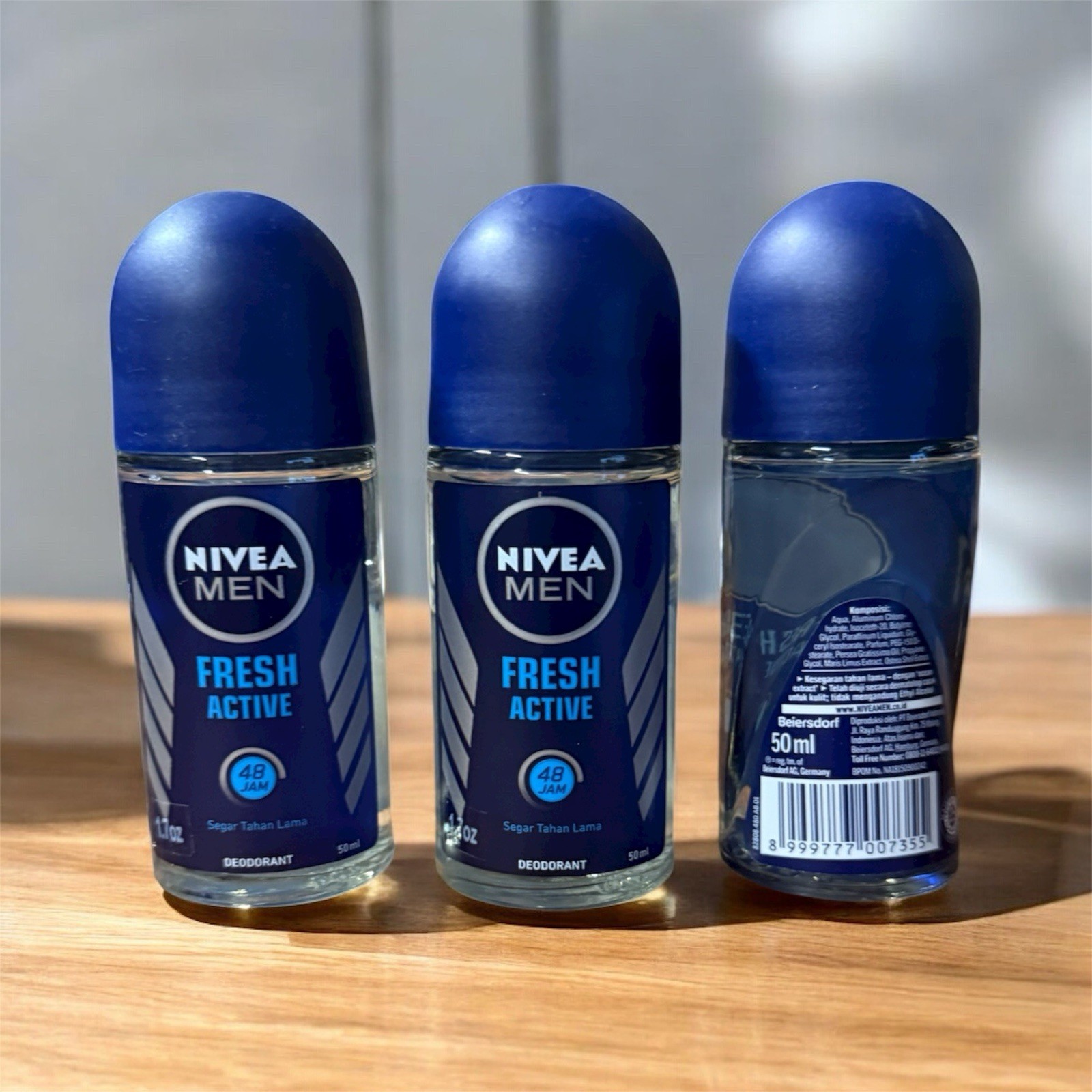 Nivea Men FRESH ACTIVE Original Roll-on Deodorant 48H (PACK OF 3 ) 50 ...