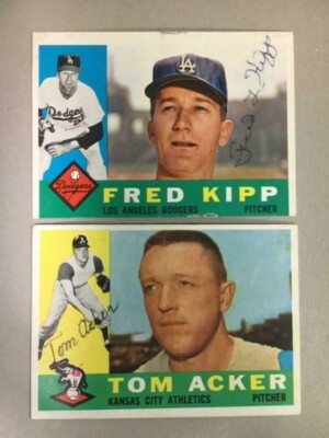 Tom Acker Signed 1960 Topps Card with COA | eBay