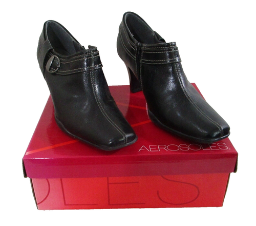 NIB Aerosoles Cinsory Womens Square Toe Shooties Shoes 9.5 Black | eBay