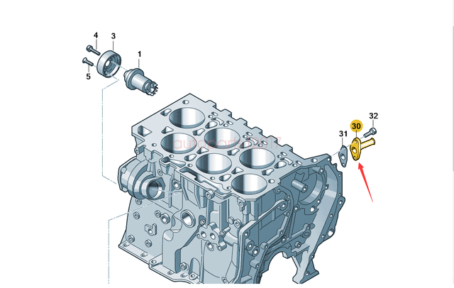 Genuine New Water Hose Flange & Seal For Audi Q7 3.6L 03H121145A ...