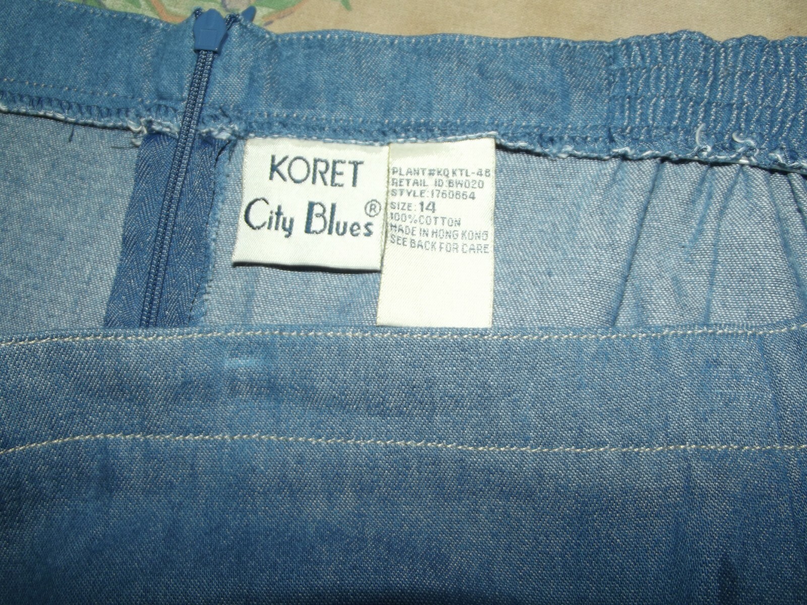 Koret City Blues 14 Blue Denim Long Straight Embroide… - Gem
