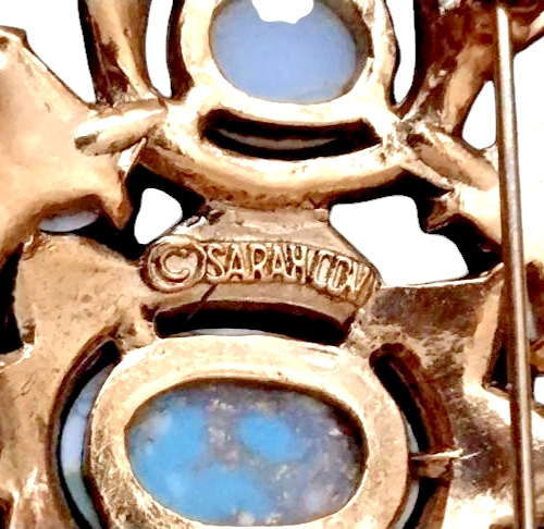 Vintage Sarah Coventry Remembrance Faux Turquoise Pearl Pendant Brooch ...