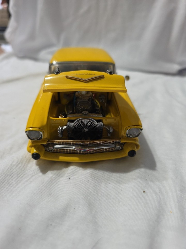 Danbury Mint 1957 Chevy Pro Street Hardtop Yellow Diecast 1:24 NO BOX ...