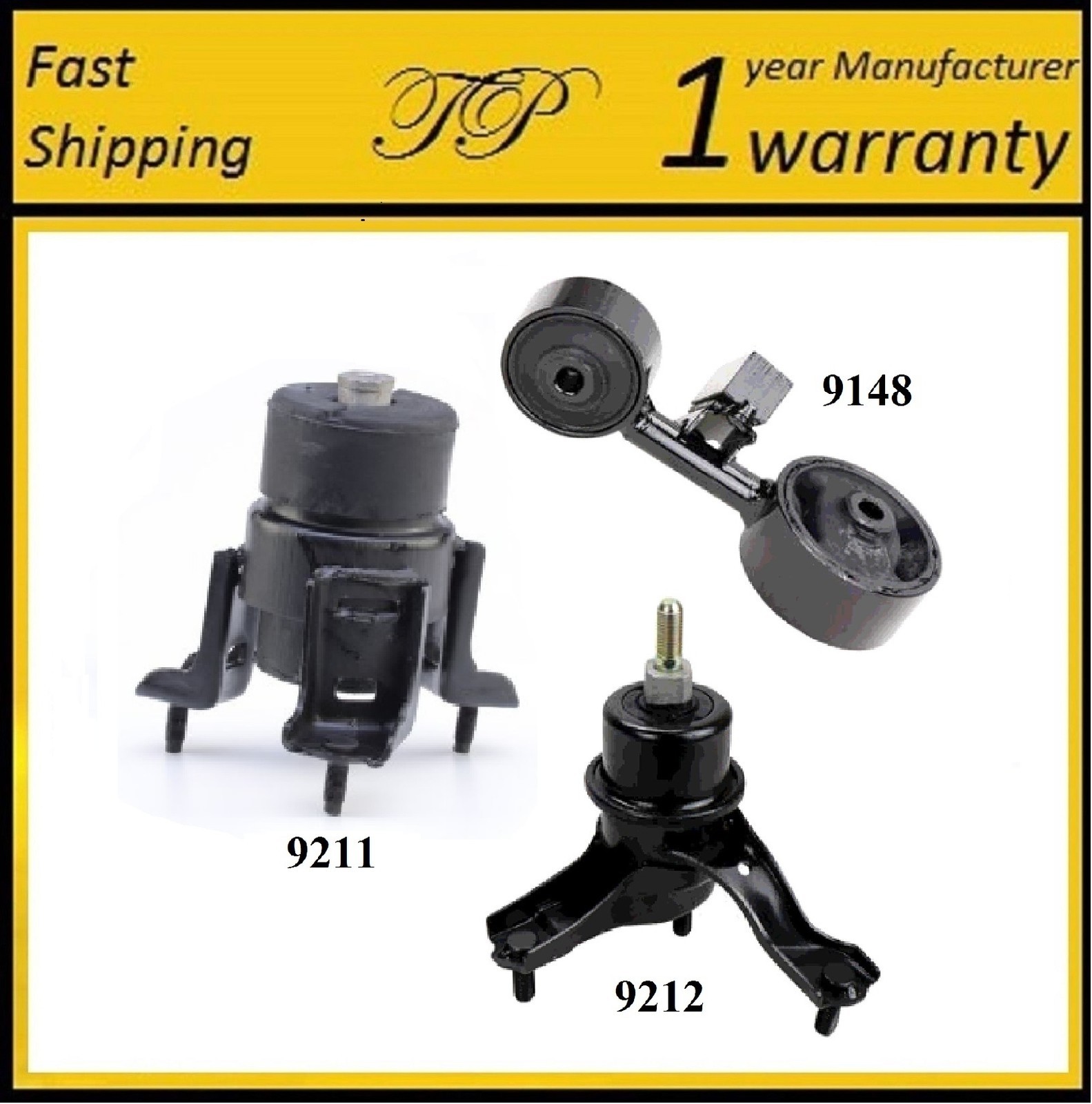 3 PCS FRONT MOTOR MOUNT FOR 2004-2006 TOYOTA SOLARA 2.4L - AUTO TRANS ...
