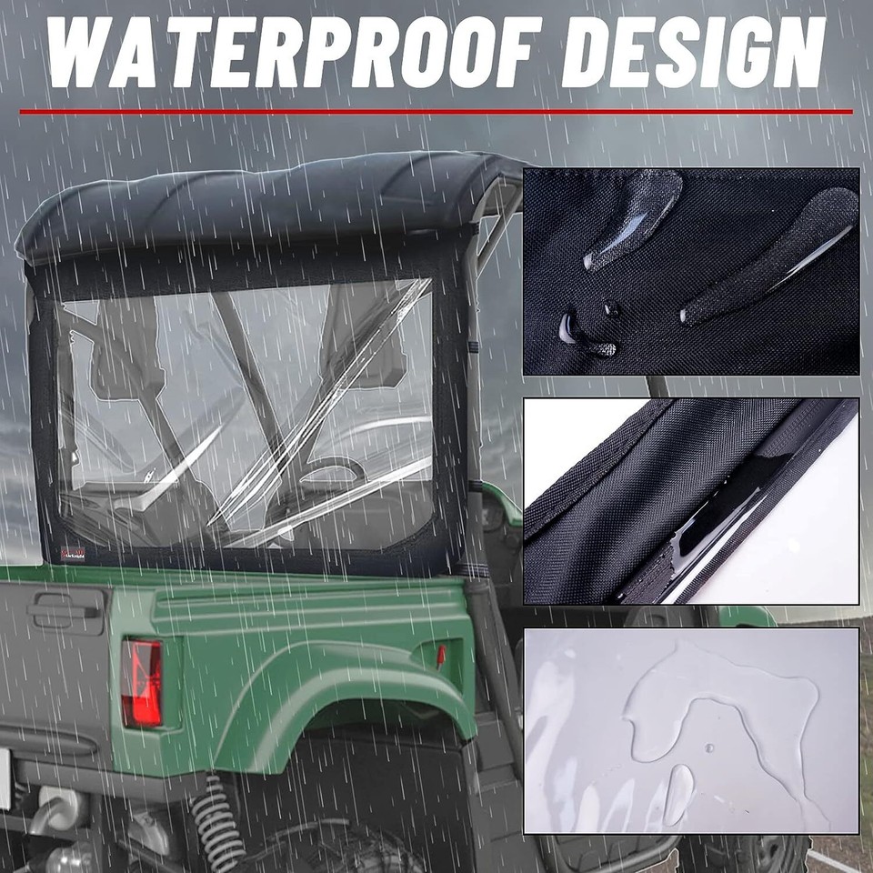 UTV Rear Window Shield Windshield For Yamaha Rhino 450/ 660/ 700 ...