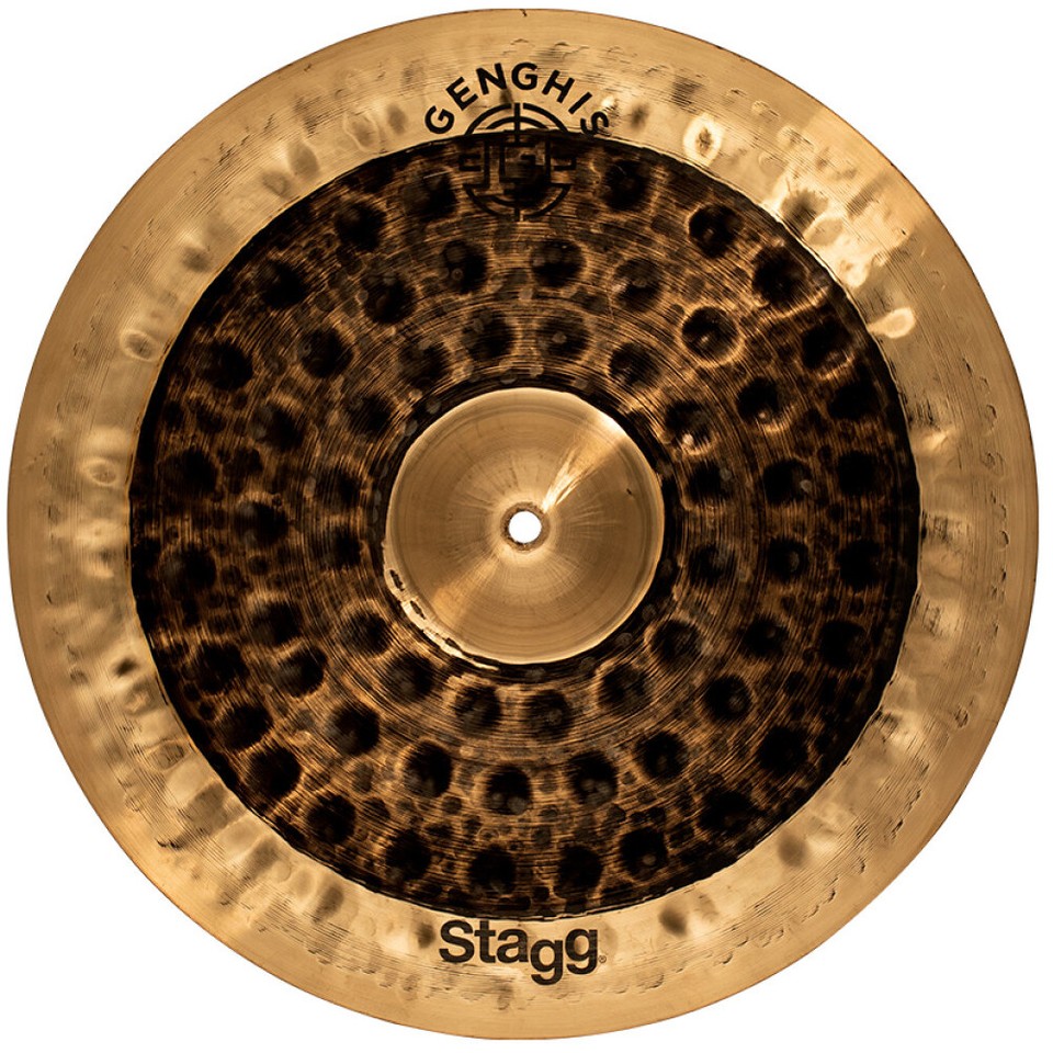 Stagg 18" GENGHIS B20 Bronze Hand Hammered Dual Medium Crash Cymbal ...