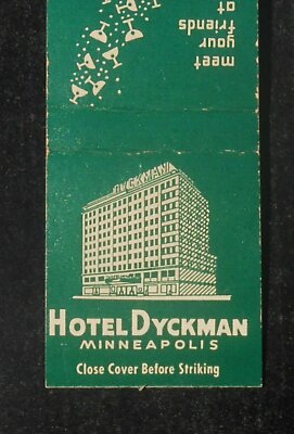 1950s Hotel Dyckman Meet Your Friends at the Hurdle Bar Minneapolis MN ...