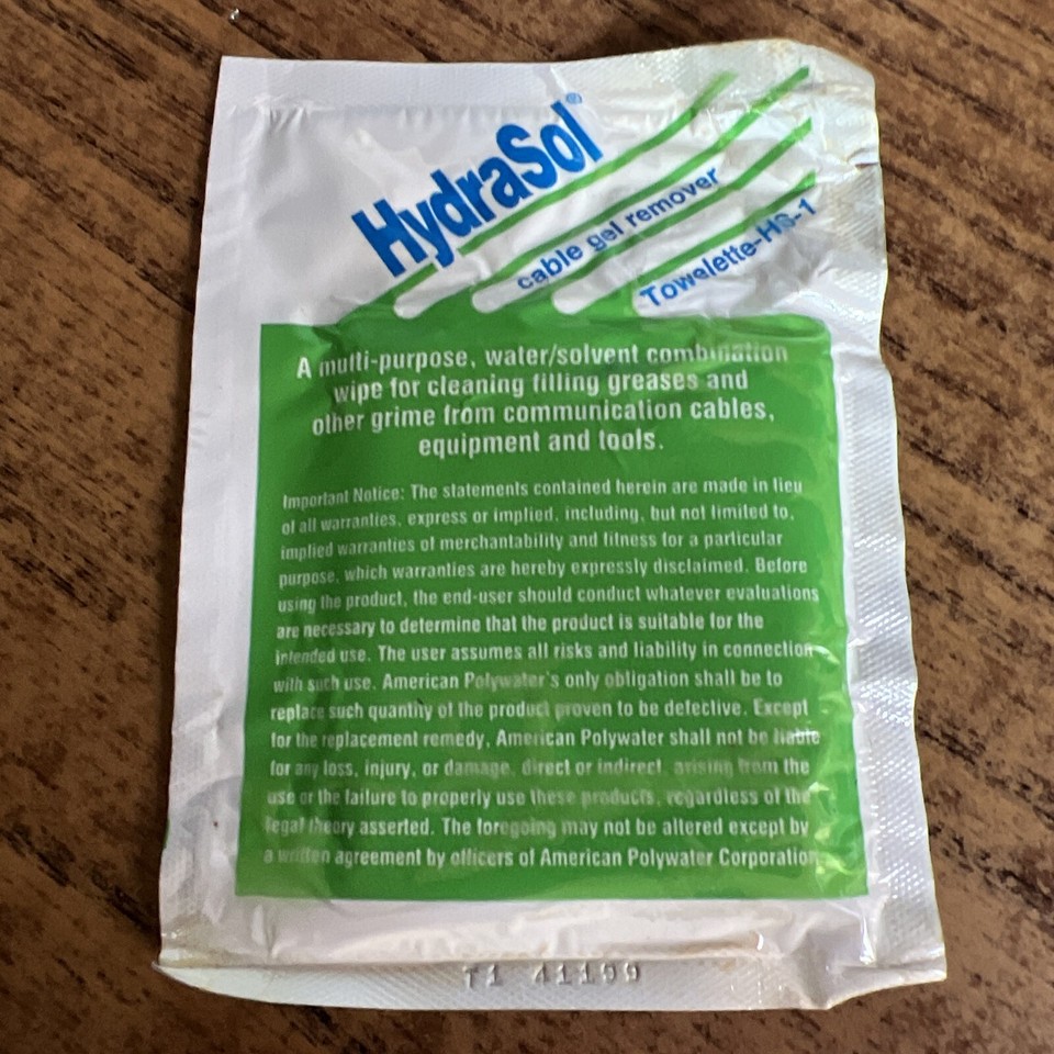 Junk Drawer: Polywater Hydrasol Cable Gel Remover Saturated Lint Free ...