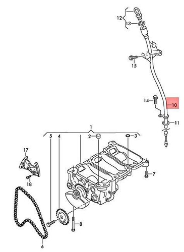 NEW VW SEAT SKODA POLO DERBY VENTO-IND TUBE FOR OIL DIPSTICK 03P103634 ...