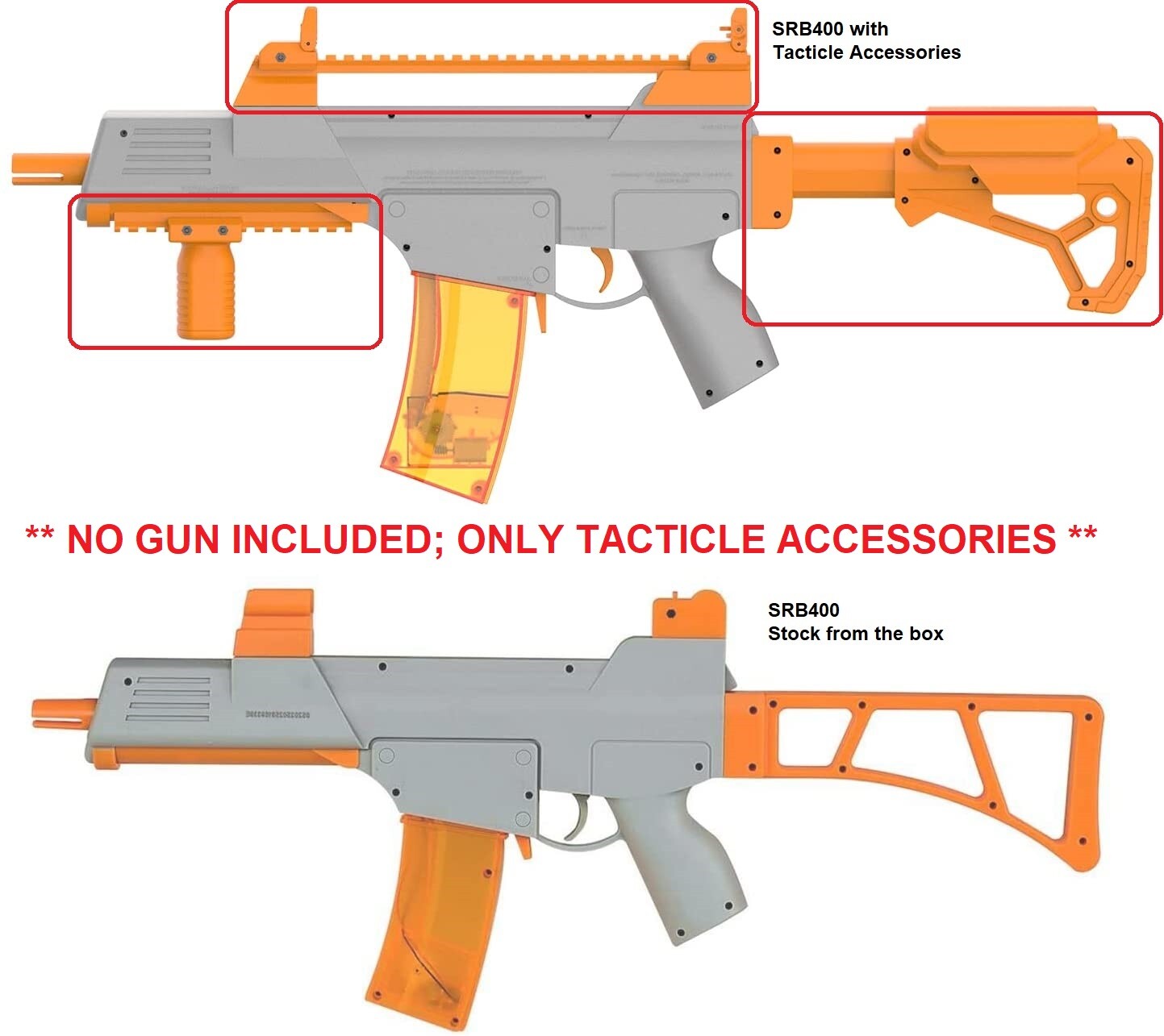 Orange Splatrball Accessories Customize Blaster Compatible SRB400 ...