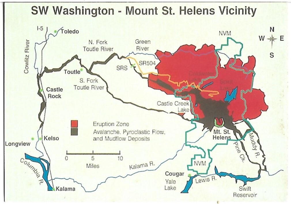 Mount St Helens Eruption Map Distribution Of Melt Beneath Mount St
