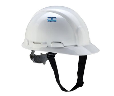 PROFESSIONAL SAFETY HELMET White + Textile Suspension & Slip Fit ...