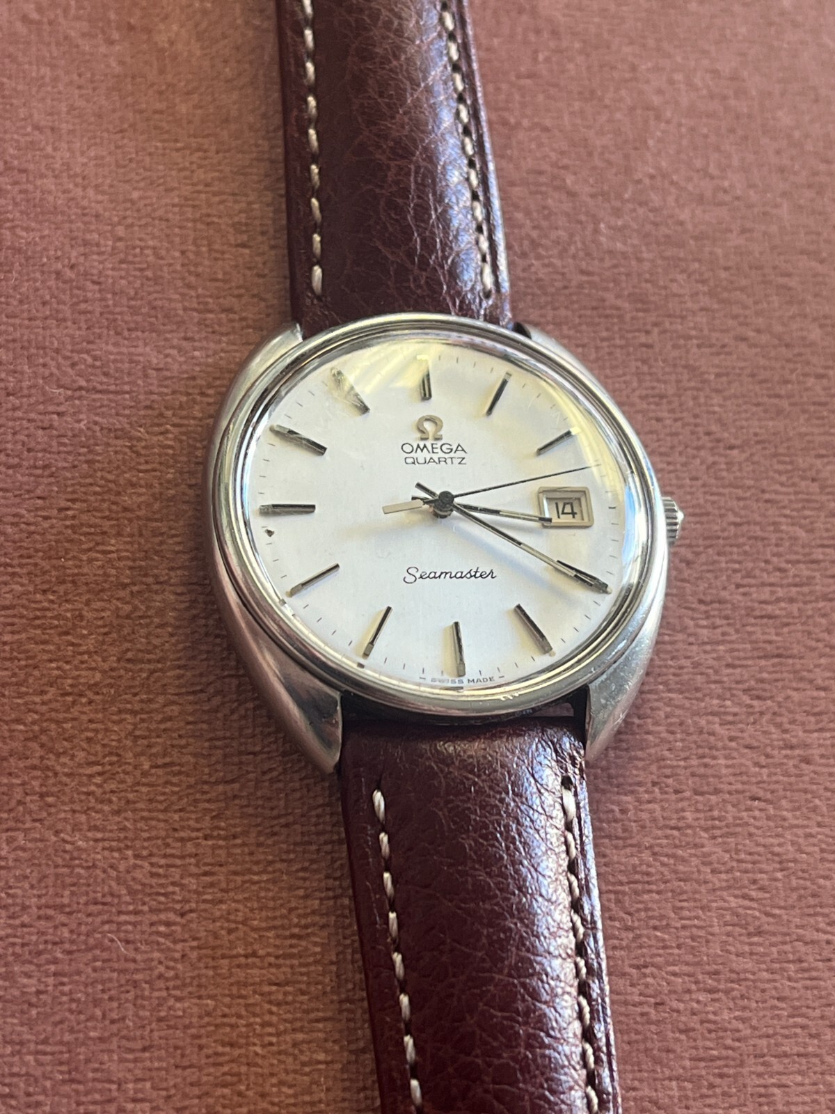 Rare Omega Seamaster Quartz 1342 White Dial Vintage Watch Swiss | eBay