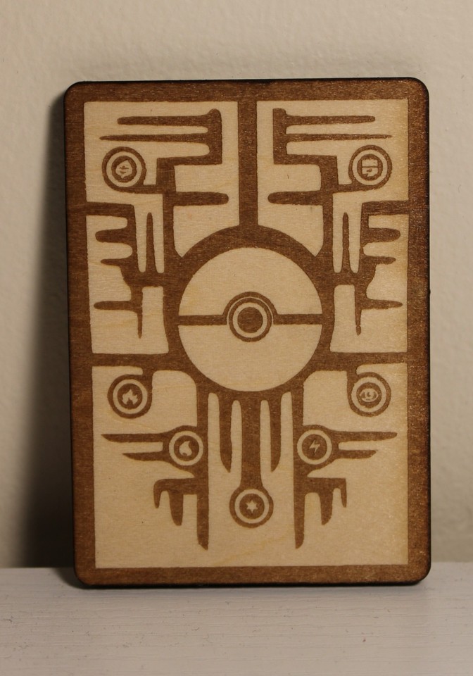 Pokémon fan art wood laser engraved 3D cards | eBay