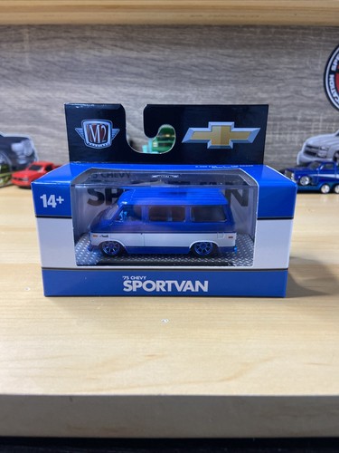 M2 Machines 1975 Chevy G10 Van CHASE /750 BLUE WMTS21 | eBay