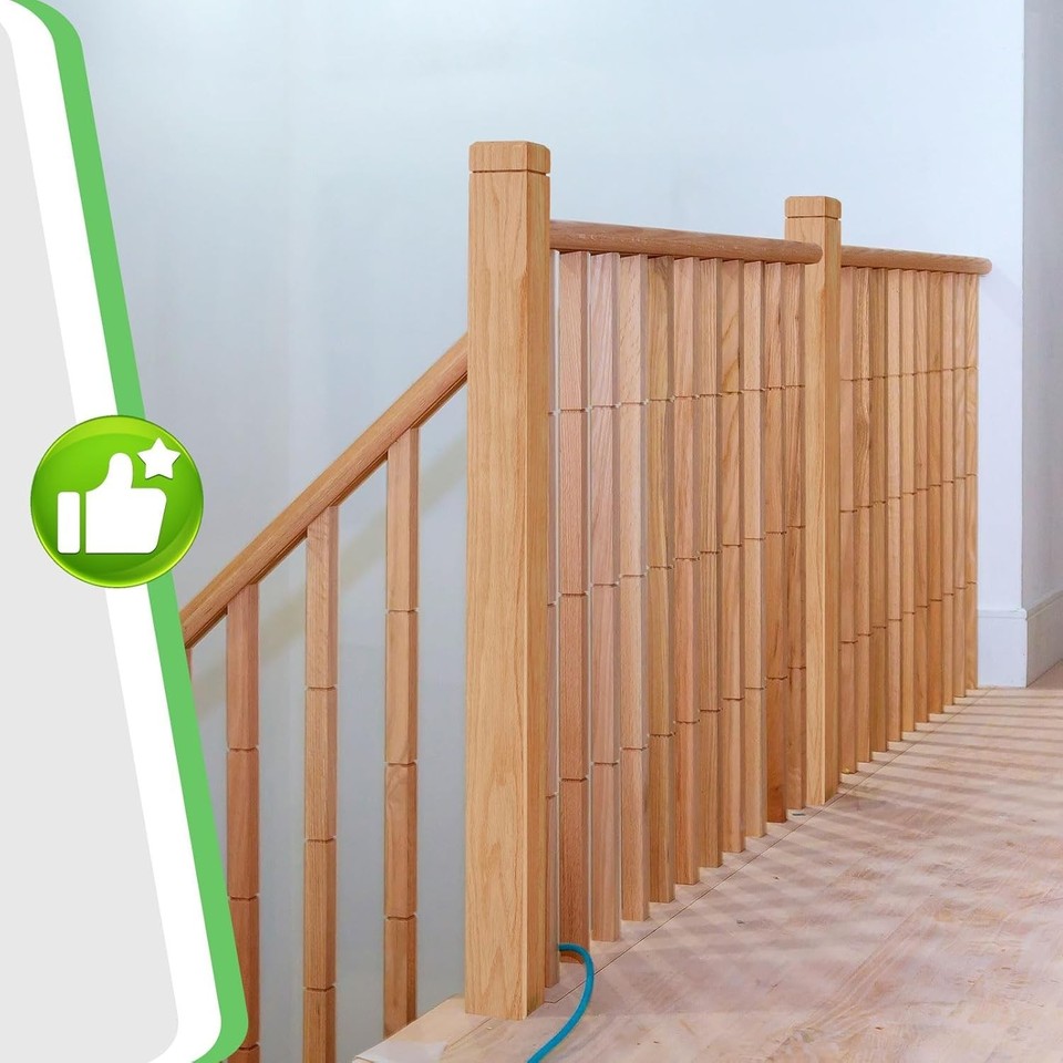 3.5" x 3.5" x 48" Solid Red Oak Stair Newel Post – Single Groove ...