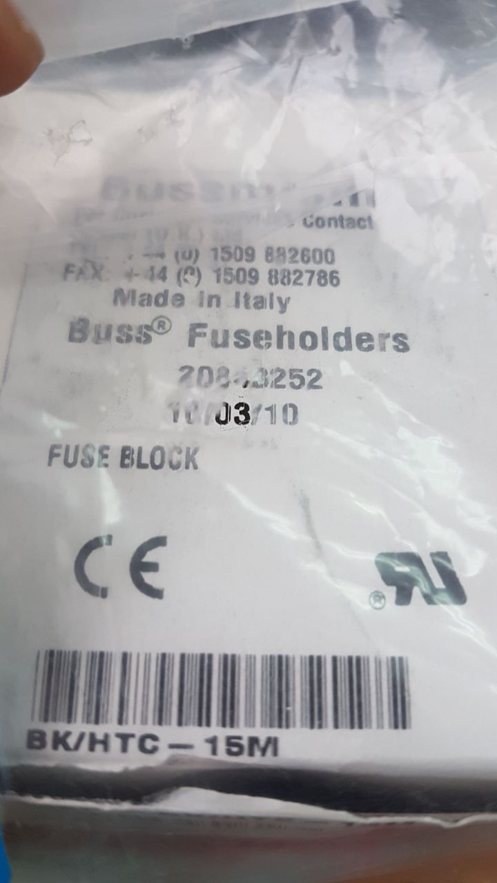 164 X COOPER BUSSMAN BK/HTC-15M Fuse Block 6.3A 250V Pin Through Hole ...