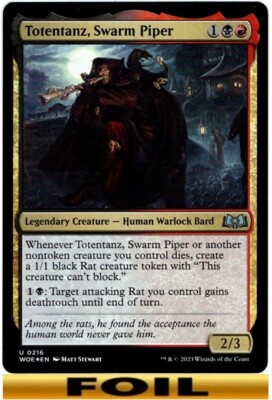 1x - Totentanz, Swarm Piper - FOIL #216 - Wilds of Eldraine - CUC NM ...