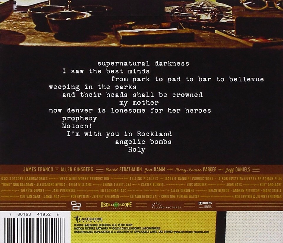 Howl (Soundtrack CD, 2010, Lakeshore Records) - Carter Burwell - Brand ...
