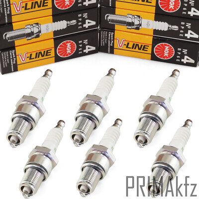 6x NGK Zündkerzen BP6E 5637 V-LINE 4 für BMW 5er E12 Taunus Mercedes ...