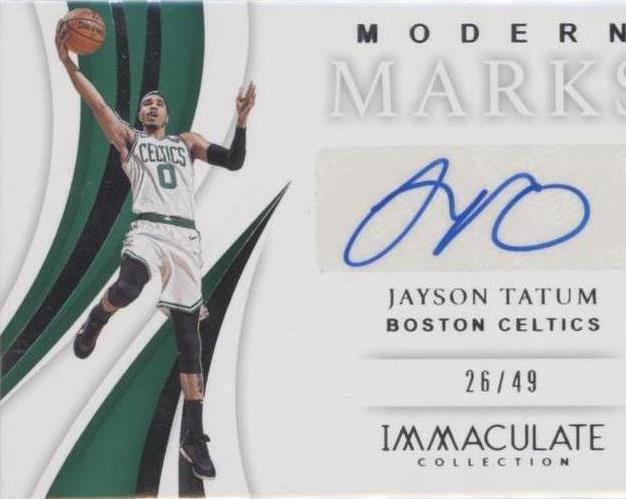 2018-19 Panini Immaculate Collection - Modern Marks Jayson Tatum #MM ...