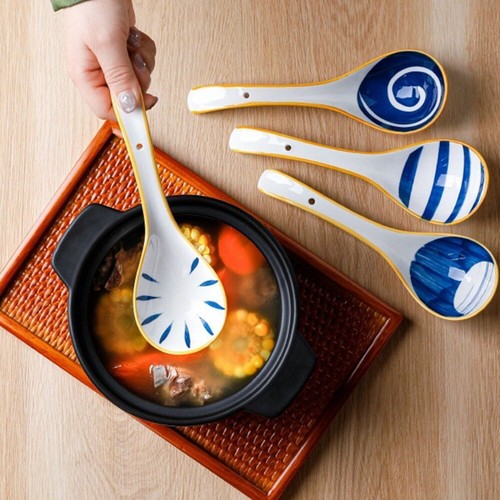 High-quality Long Handled Spoon Daily Use Soup Spoon Curved Spoon ...
