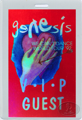 Genesis 1992 Vip Laminé Backstage Pass Phil Collins | eBay