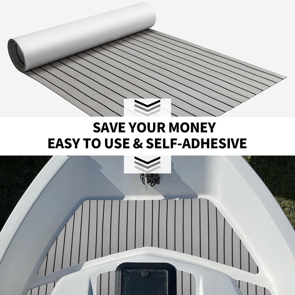 95'' Deluxe EVA Foam Boat Marine Flooring Mat Faux Teak Decking Yacht ...