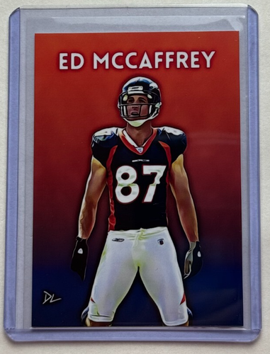 Ed Mccaffrey Limited Edition Artist Signed "Denver Broncos" Trading ...