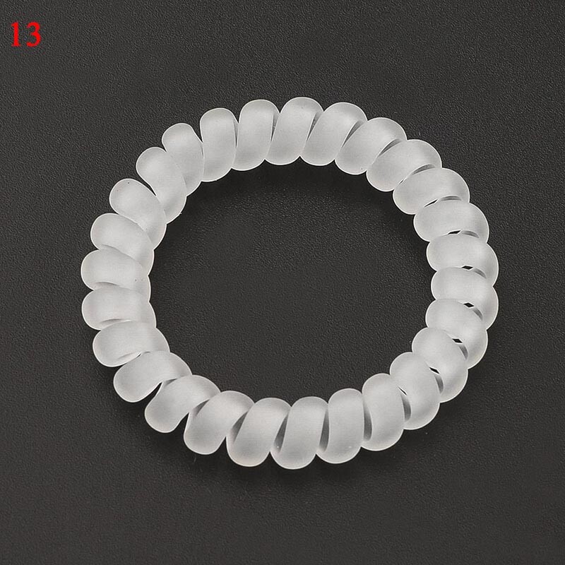 1Pcs Telephone Wire Elastic Rubber Band Traceless Girls Ponytail Hair ...