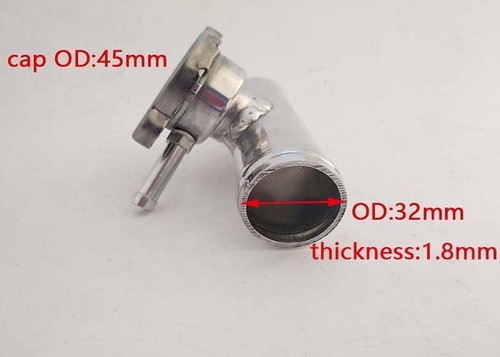 Aluminum Radiator Tuck In Line Remote CNC Billet Fill Filler Neck 32mm ...