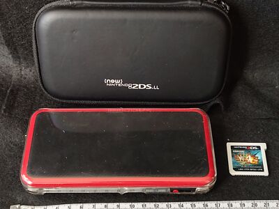 Used, NEW Nintendo 2DS XL LL Red and Black console and Game set ...