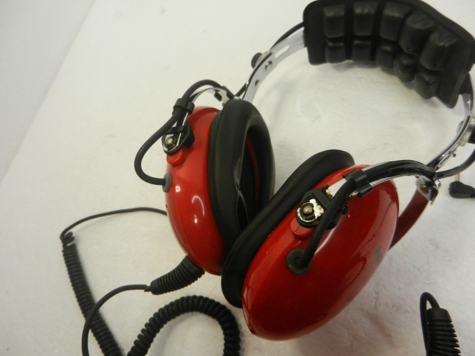 2X - RACING ELECTRONICS Race Trac RT Nascar Headphones Head Set Vintage ...