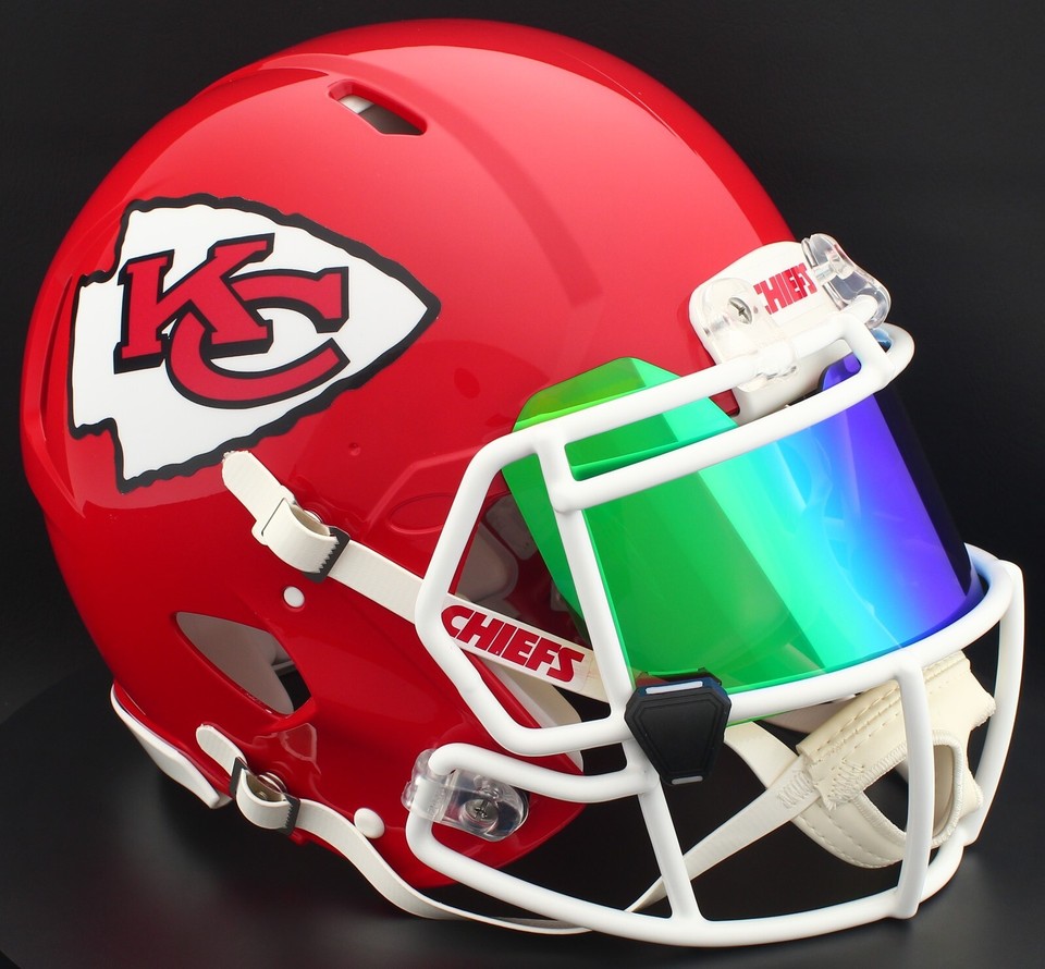 ***CUSTOM*** KANSAS CITY CHIEFS NFL Riddell SPEED Authentic Football ...