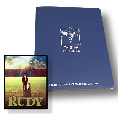RUDY Original Movie Script Screenplay Movie Prop Sean Astin Notre Dame ...