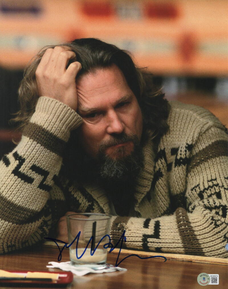 JEFF BRIDGES SIGNED AUTOGRAPH 11x14 PHOTO - THE DUDE IN THE BIG ...