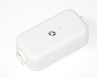 5A InLine Connector Box 2 Terminal Junction Cable Flex Mains Electrical ...