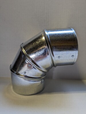 Grey Metal 3 Inch Turned 26 Gauge Adjustable 90 Degree Elbow | eBay
